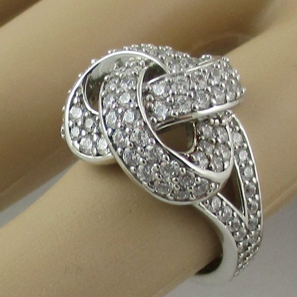 Jean Dousset | Jewelry | Jean Dousset 96ct Absolute Pave Knot Ring ...